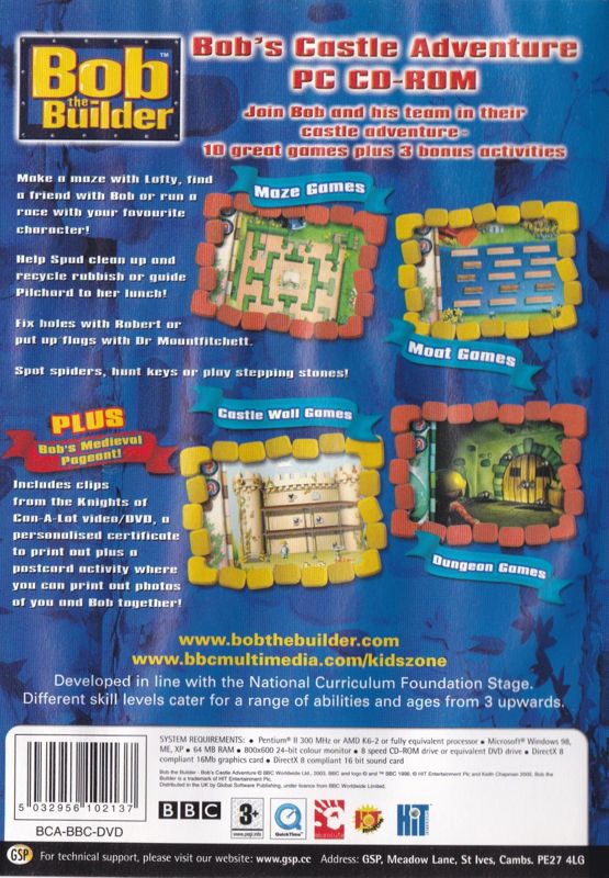 Bob the Builder: Bob's Castle Adventure cover or packaging material ...
