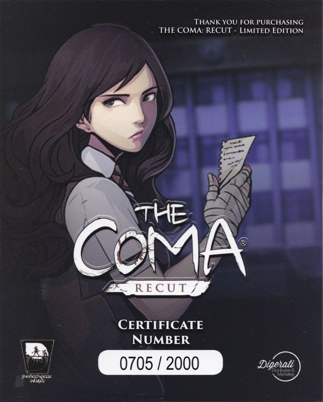 The Coma: Recut (Limited Edition) cover or packaging material - MobyGames