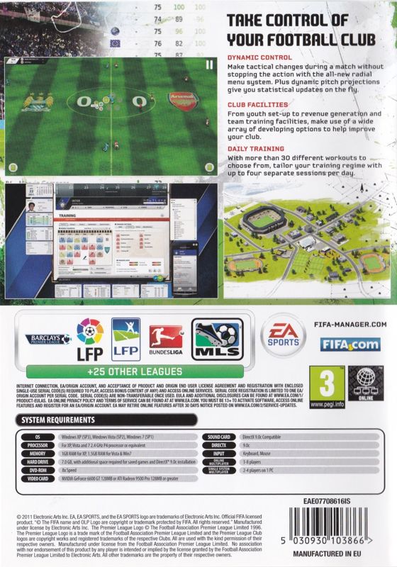 FIFA Manager 12 cover or packaging material - MobyGames