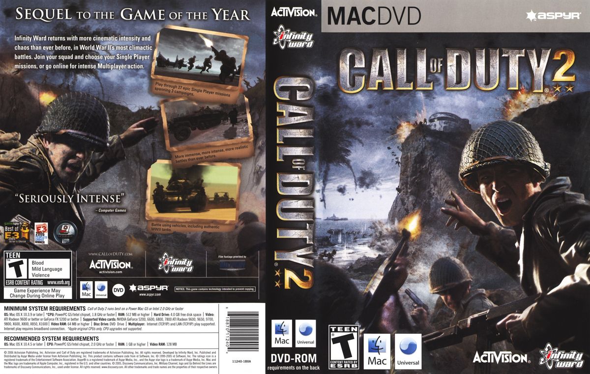 Call of Duty 2 cover or packaging material - MobyGames