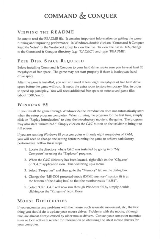 Command & Conquer cover or packaging material - MobyGames