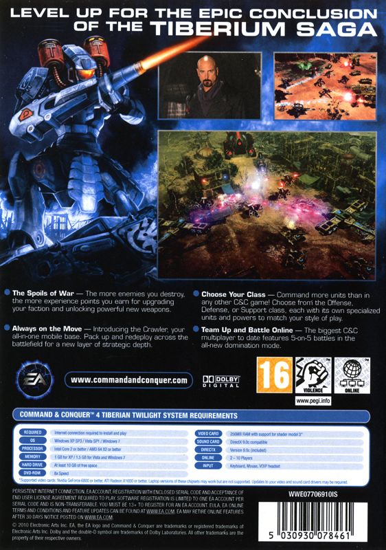 Command & Conquer 4: Tiberian Twilight cover or packaging material - MobyGames