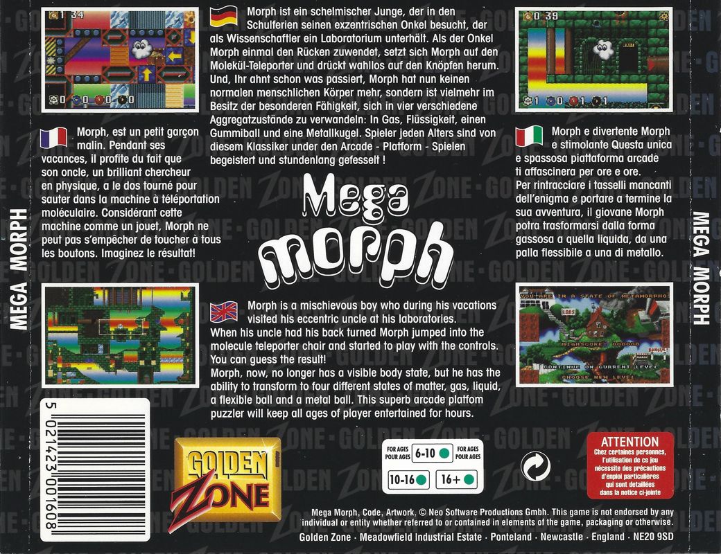 Morph cover or packaging material - MobyGames