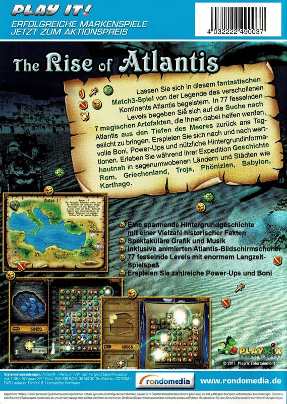The Rise of Atlantis cover or packaging material - MobyGames