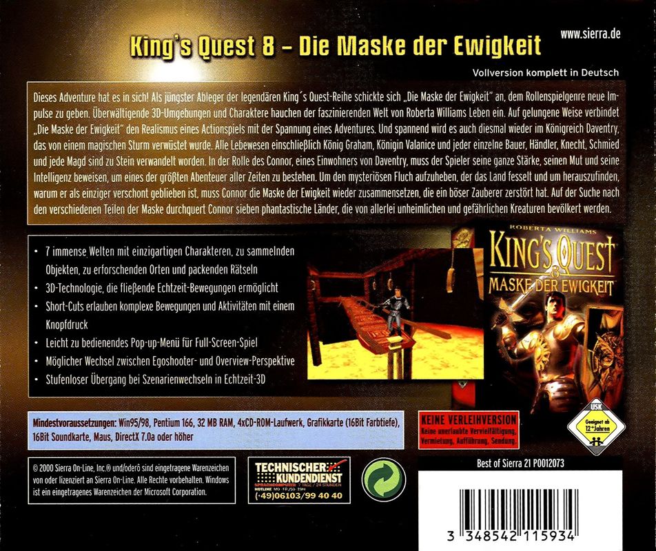 King's Quest: Mask of Eternity cover or packaging material - MobyGames