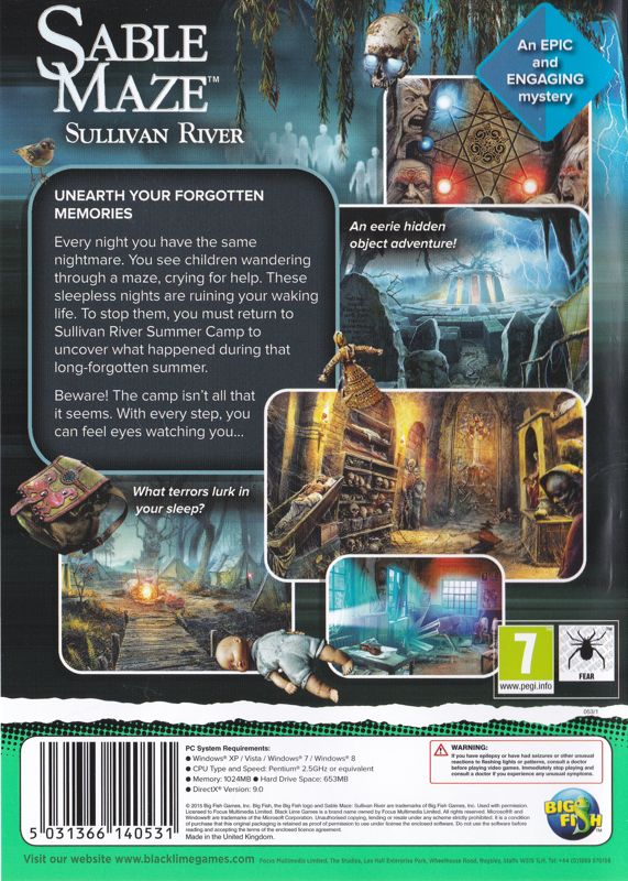 Sable Maze: Sullivan River cover or packaging material - MobyGames