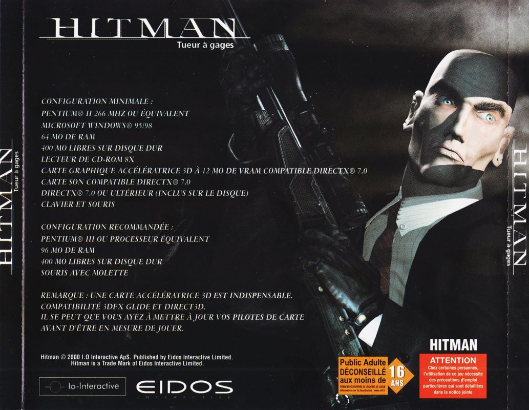 Hitman: Codename 47 cover or packaging material - MobyGames
