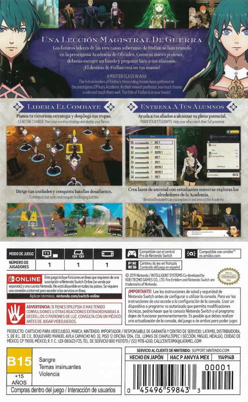 Fire Emblem: Three Houses cover or packaging material - MobyGames