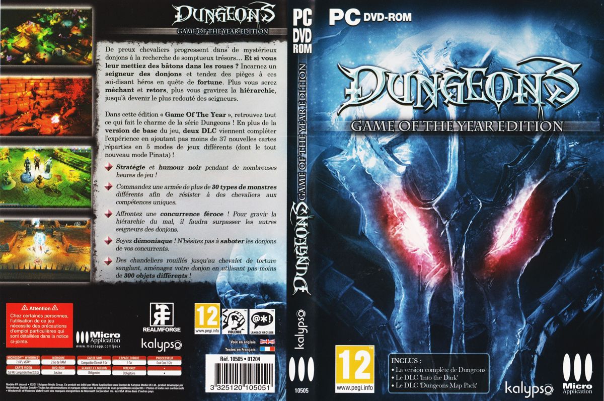Dungeons: Game of the Year Edition cover or packaging material - MobyGames
