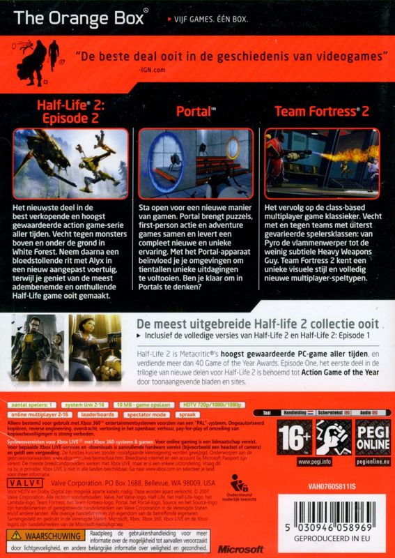 The Orange Box cover or packaging material - MobyGames