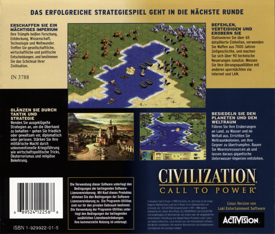 Civilization: Call to Power cover or packaging material - MobyGames