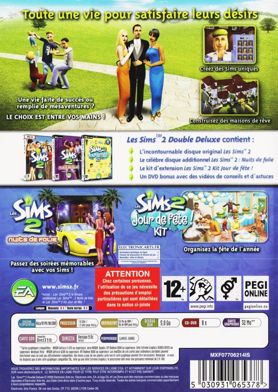 The Sims 2: Double Deluxe cover or packaging material - MobyGames