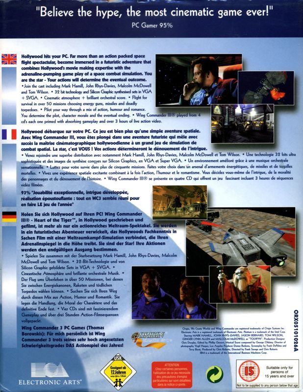 Wing Commander III: Heart of the Tiger cover or packaging material ...