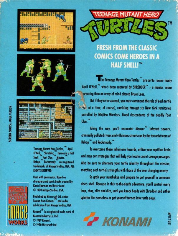 Teenage Mutant Ninja Turtles cover or packaging material - MobyGames