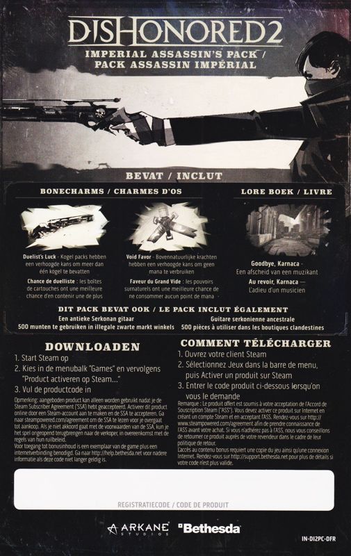 Dishonored 2 cover or packaging material - MobyGames