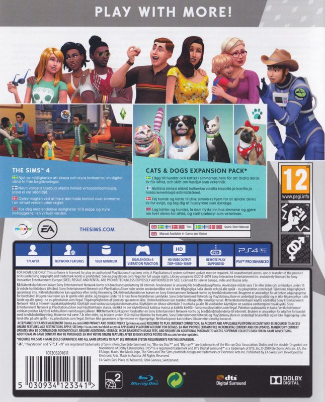 The Sims 4 Bundle: Base Game + Cats & Dogs cover or packaging material ...