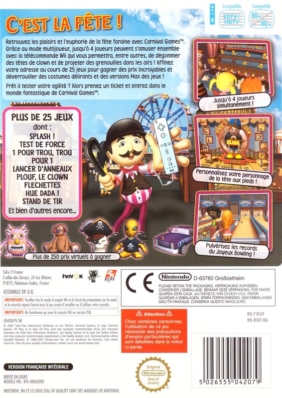 Carnival Games cover or packaging material - MobyGames