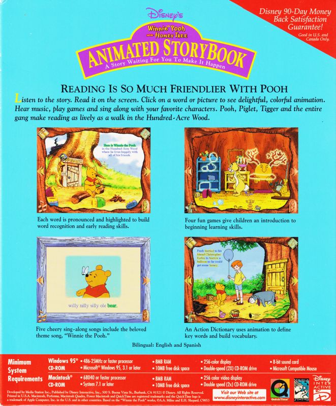 Disney's Animated Storybook: Winnie the Pooh and the Honey Tree cover or packaging material ...
