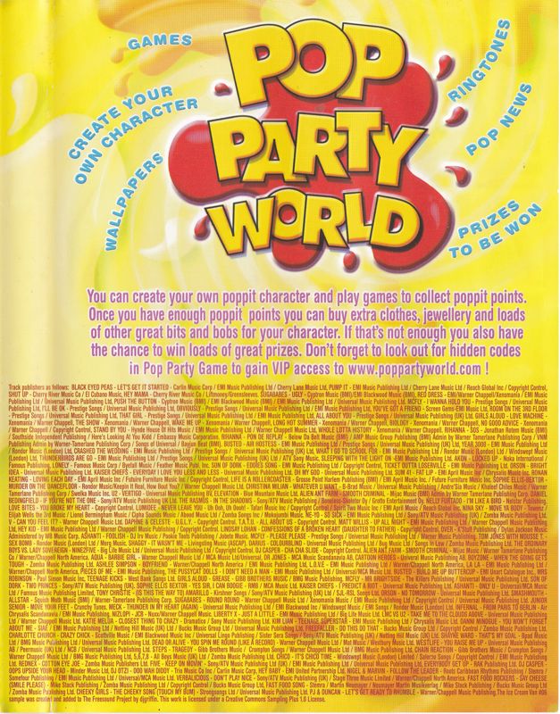 The Pop Party Game cover or packaging material - MobyGames