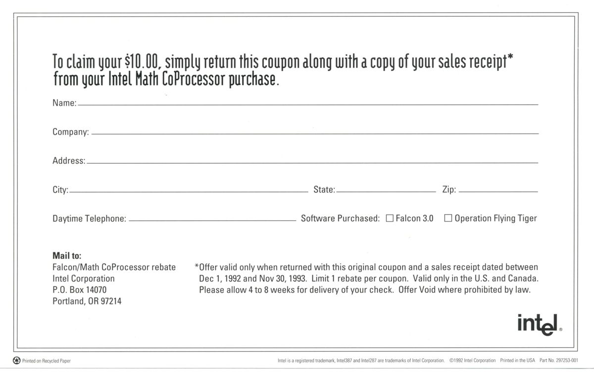 Falcon 3.0 cover or packaging material - MobyGames