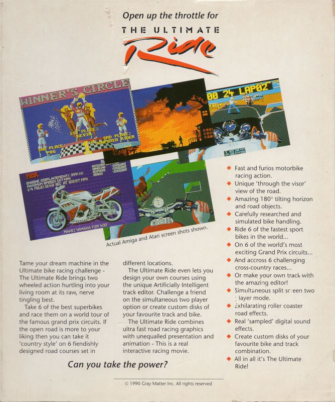 The Ultimate Ride cover or packaging material - MobyGames