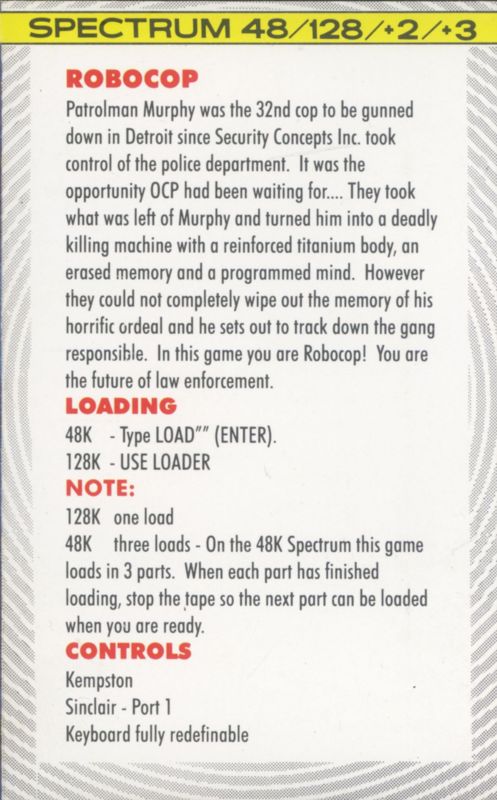 RoboCop cover or packaging material - MobyGames