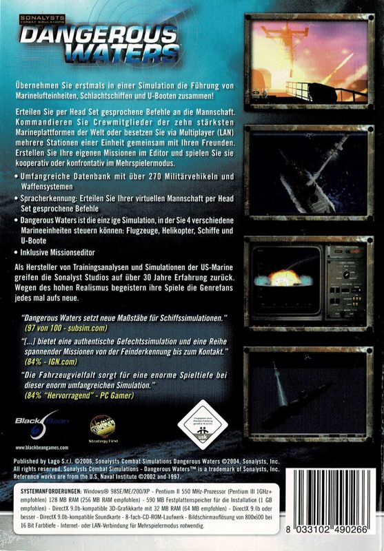 Dangerous Waters cover or packaging material - MobyGames