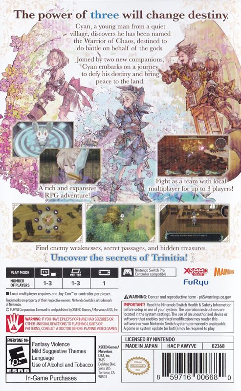 Trinity Trigger (Day One Edition) cover or packaging material - MobyGames