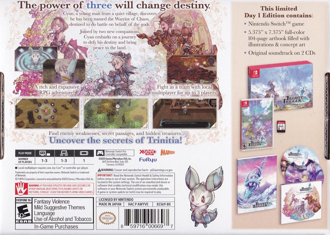 Trinity Trigger (Day One Edition) cover or packaging material - MobyGames