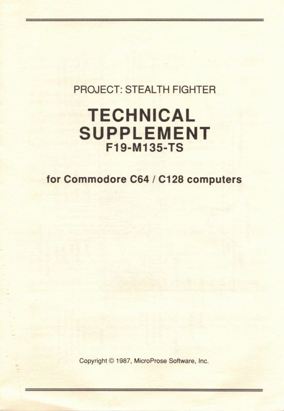 Project Stealth Fighter cover or packaging material - MobyGames