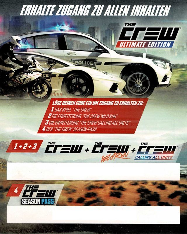 The Crew: Ultimate Edition cover or packaging material - MobyGames