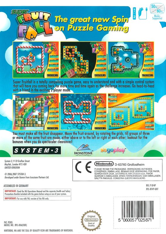 Super Fruitfall cover or packaging material - MobyGames