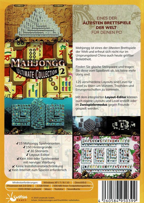 Mahjongg The Ultimate Collection 2 cover or packaging material - MobyGames
