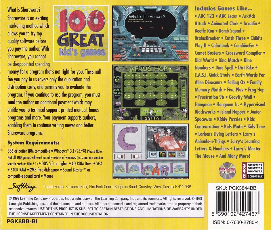 100 Great Kid's Games: Vol II cover or packaging material - MobyGames
