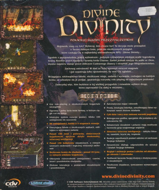Divine Divinity cover or packaging material - MobyGames