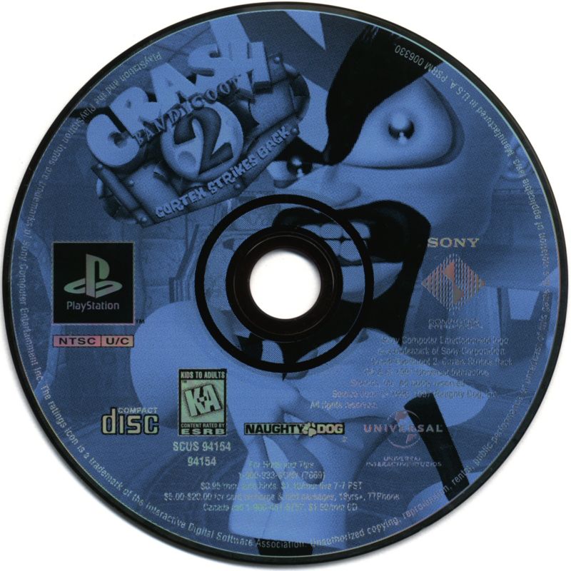 Crash Bandicoot 2: Cortex Strikes Back cover or packaging material ...