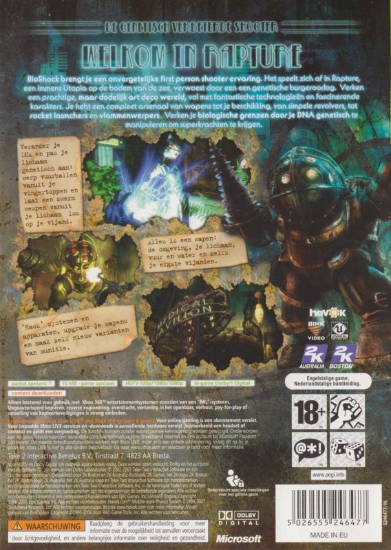 BioShock cover or packaging material - MobyGames