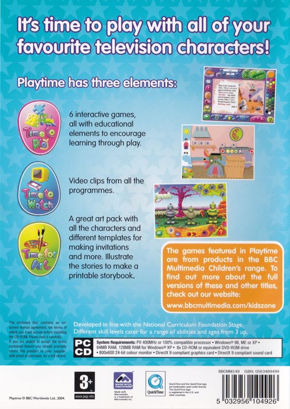 Playtime Games Collection cover or packaging material - MobyGames
