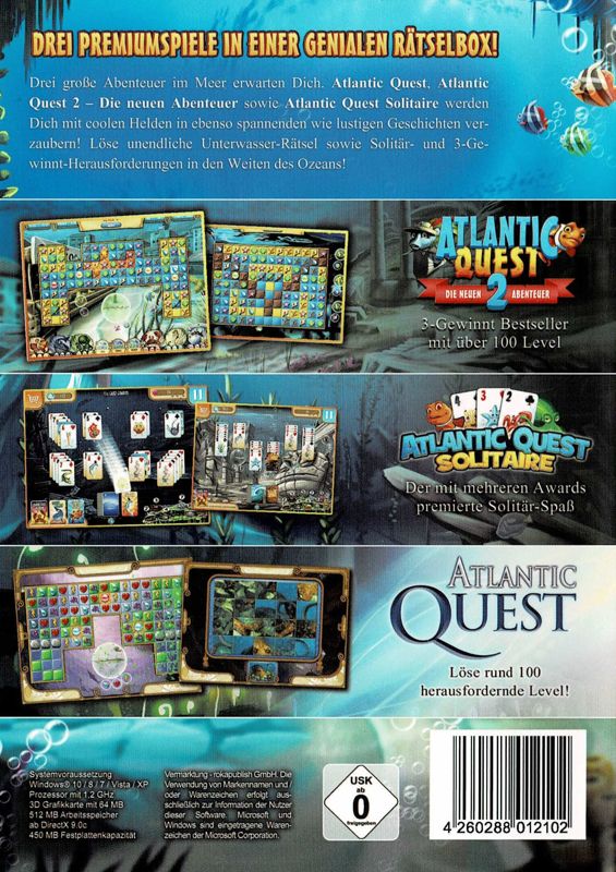 Atlantic Quest Box cover or packaging material - MobyGames