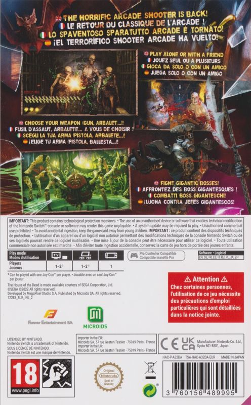 The House of the Dead: Remake cover or packaging material - MobyGames