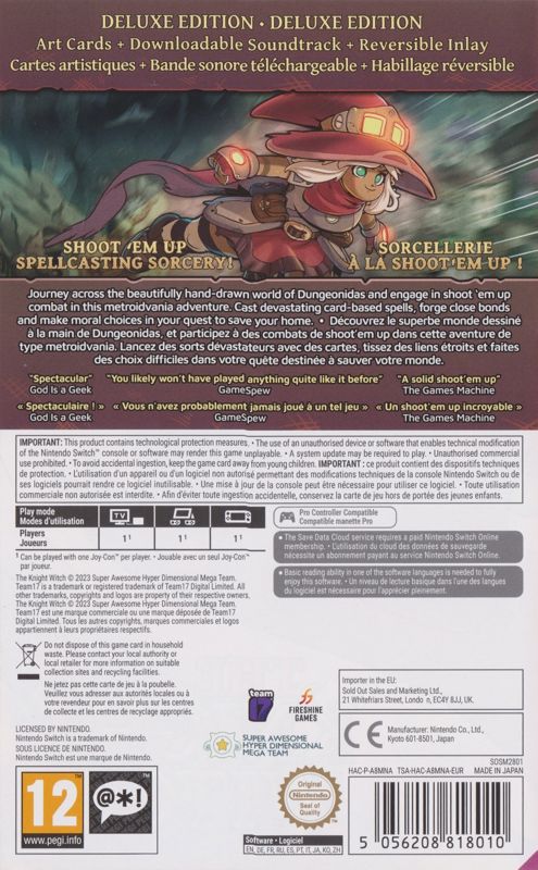 The Knight Witch (Deluxe Edition) cover or packaging material - MobyGames