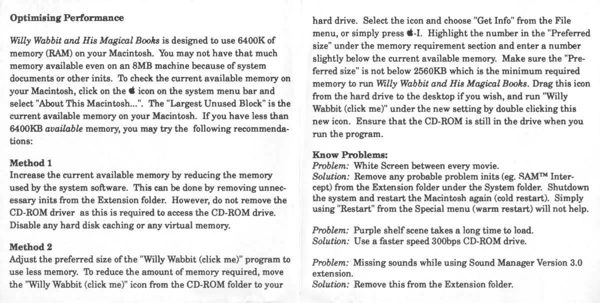 Willy Wabbit & His Magical Books cover or packaging material - MobyGames