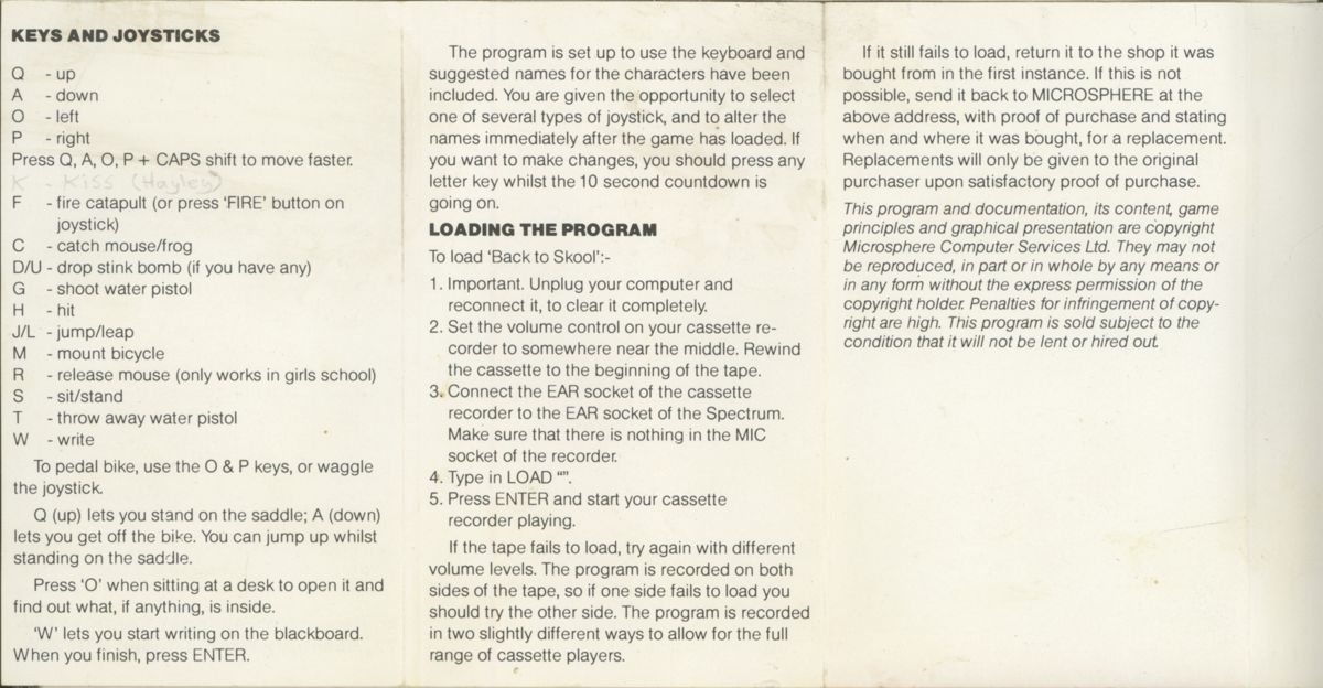 Back to Skool cover or packaging material - MobyGames