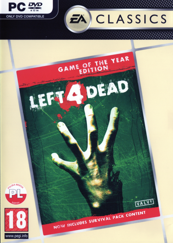 Left 4 Dead: Game of the Year Edition cover or packaging material ...