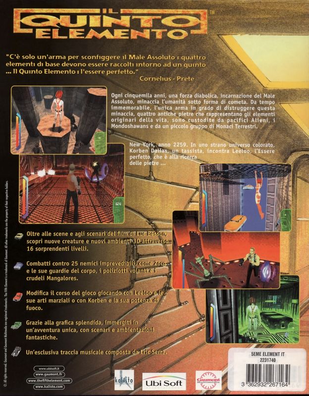 The Fifth Element cover or packaging material - MobyGames