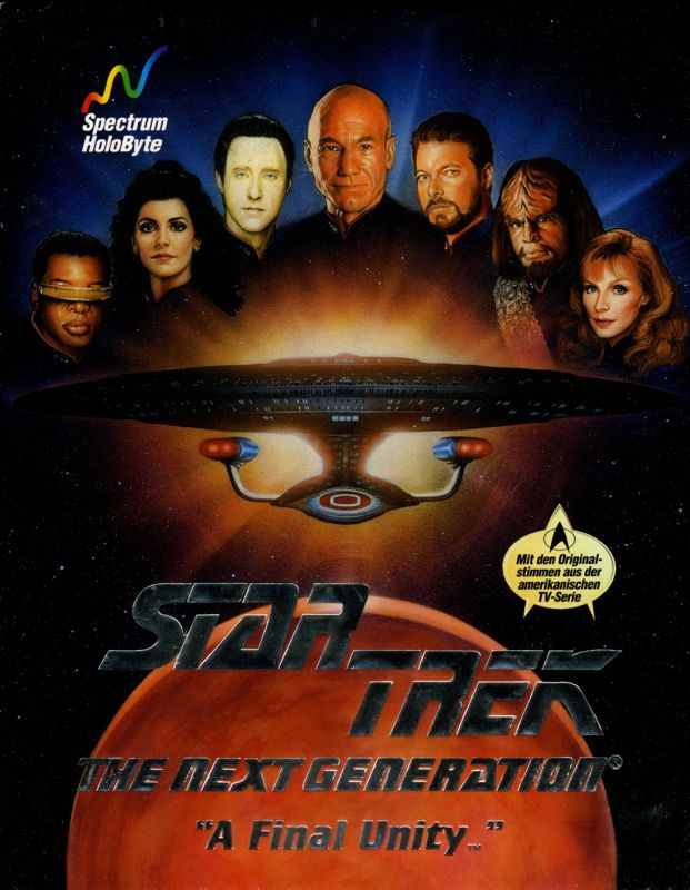 Star Trek: The Next Generation - "A Final Unity" cover or packaging material - MobyGames