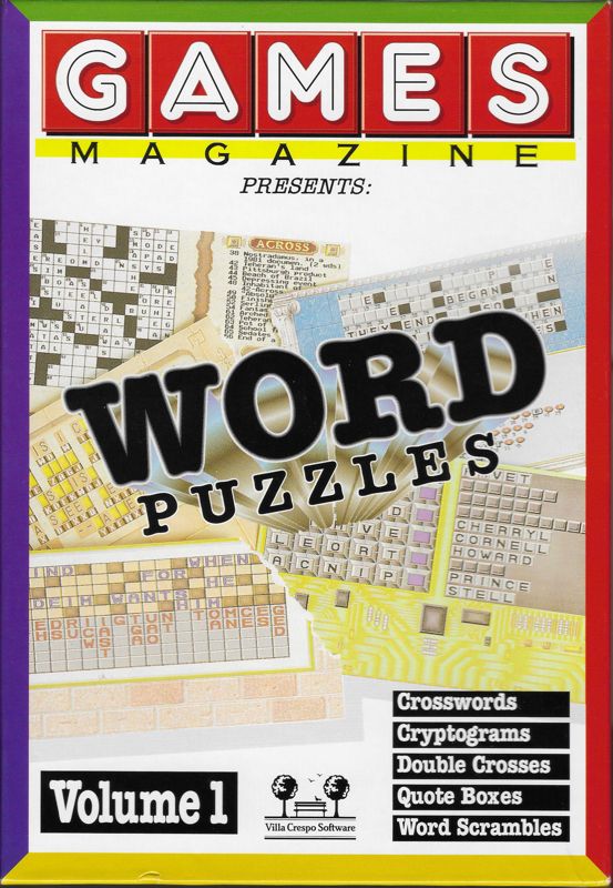 Games Magazine Presents: Word Puzzles, Volume 1 box covers - MobyGames