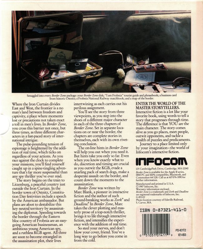 Border Zone cover or packaging material - MobyGames