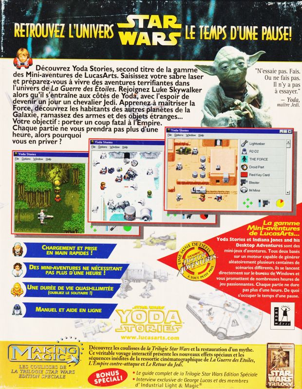 Star Wars: Yoda Stories cover or packaging material - MobyGames