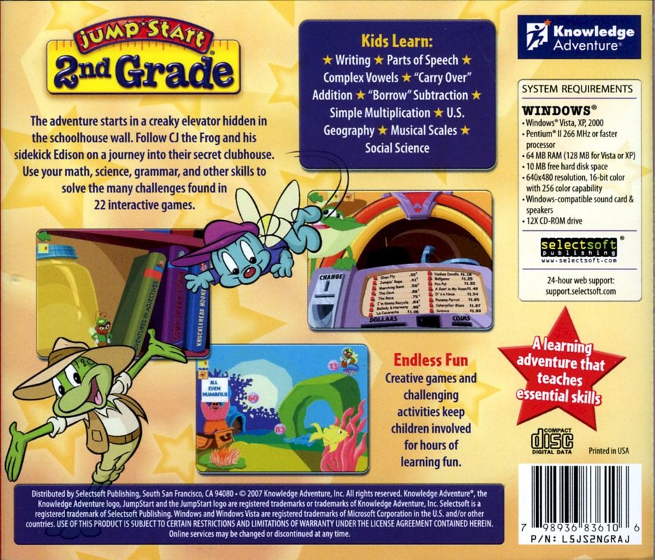JumpStart 2nd Grade cover or packaging material - MobyGames